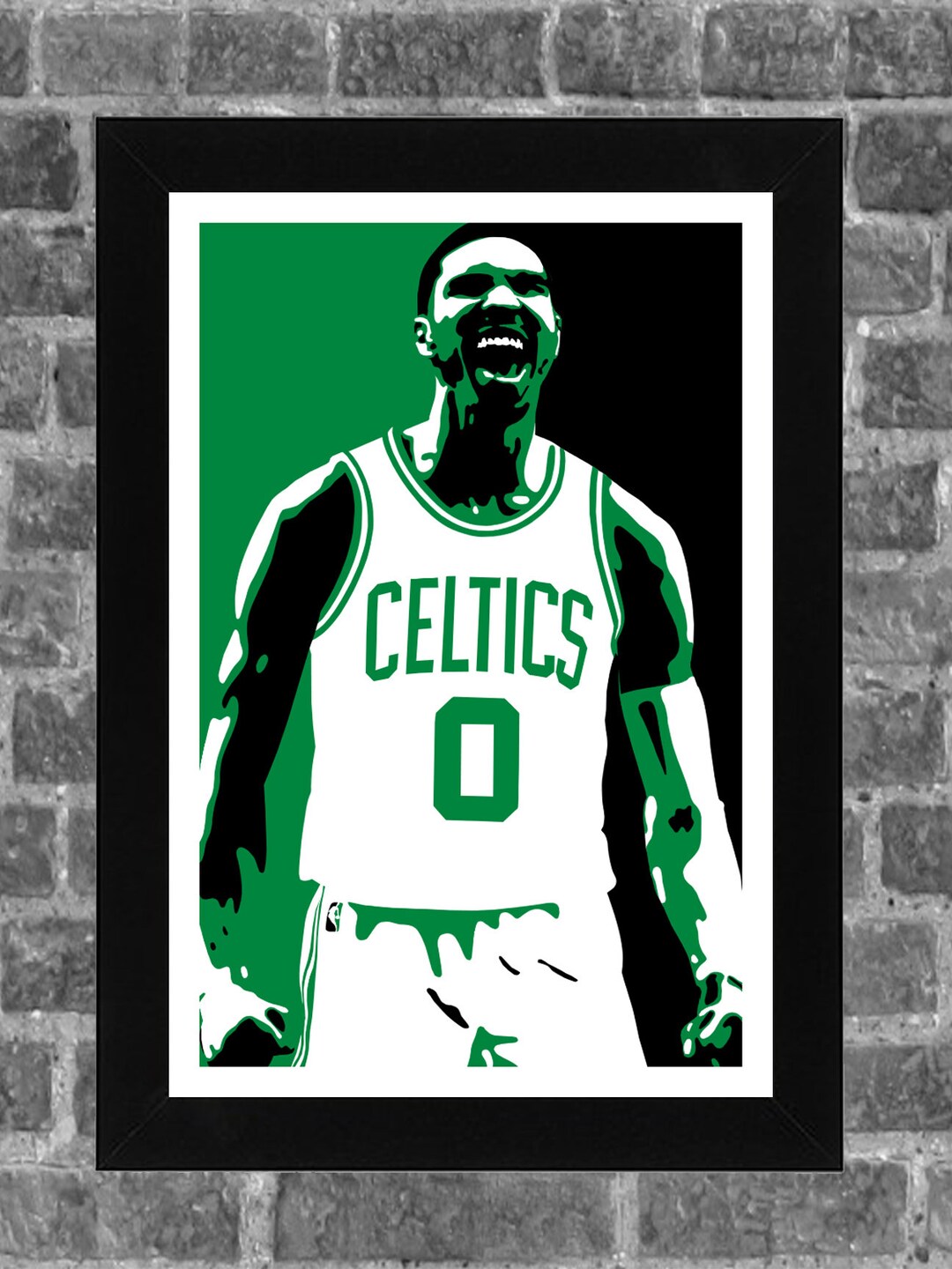 Boston Celtics Jayson Tatum Portrait Sports Print Art 11x17 - Etsy