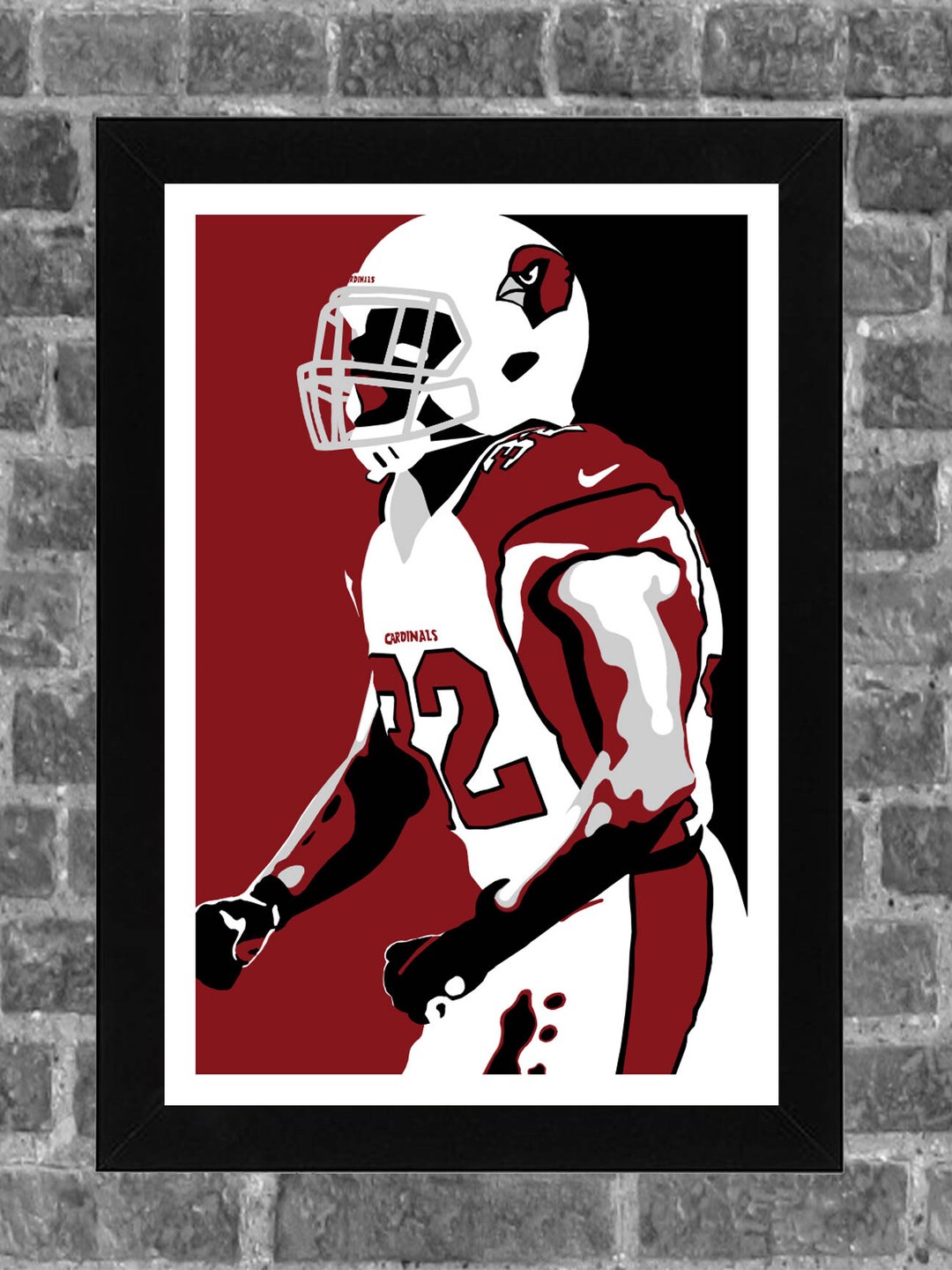Arizona Tyrann Mathieu Honey Badger Portrait Sports Print Art 11x17 - Etsy