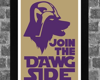 Oregon Ducks Sports Star Wars Join the Duck Side Poster Print Art 11x17 ...