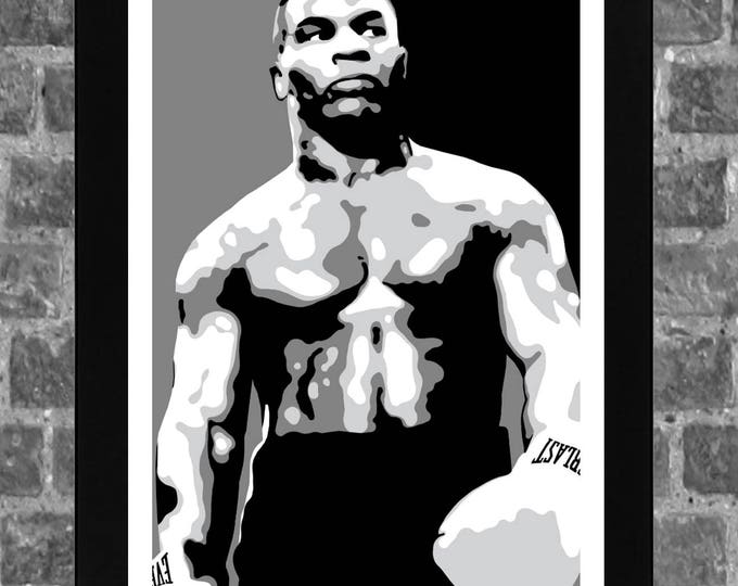 Mike Tyson Boxing Portrait Sports Print Art 11x17 - Etsy