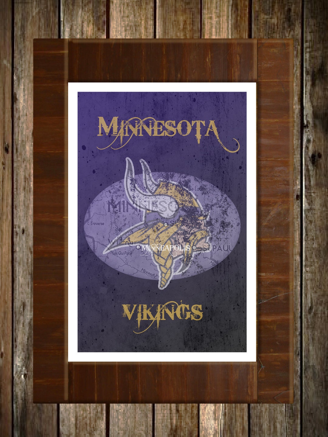 Minneapolis Minnesota Map Topographical Sports Print Art 11x17 - Etsy