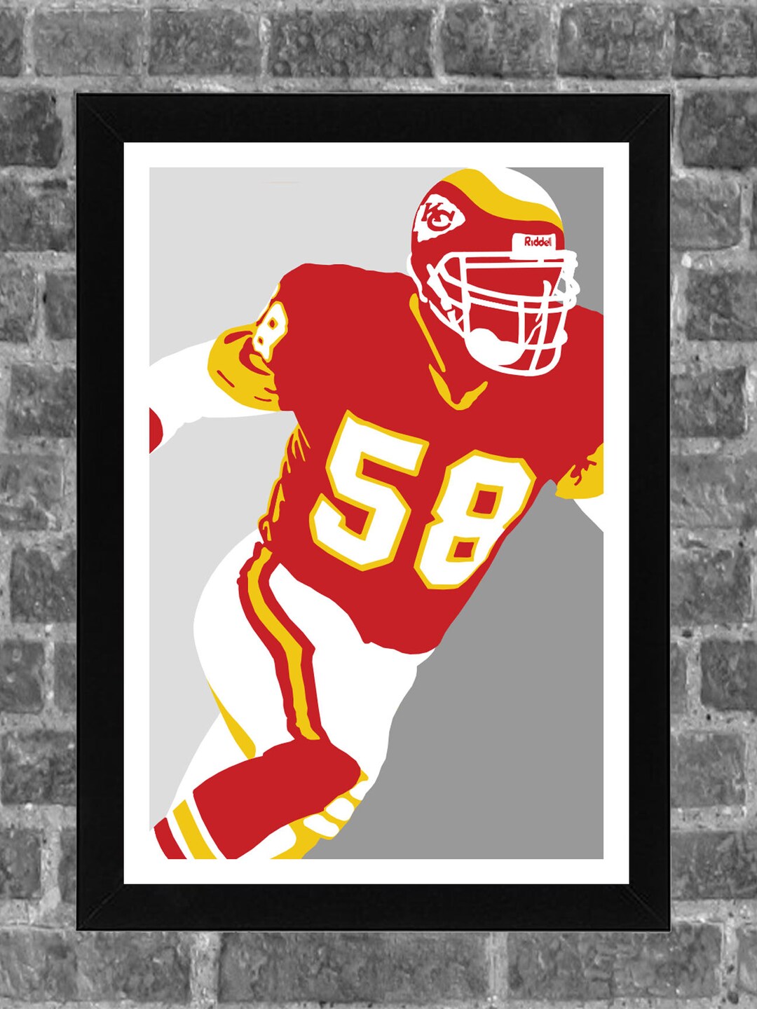 Kansas City Derrick Thomas Sports Print Art 11x17 - Etsy