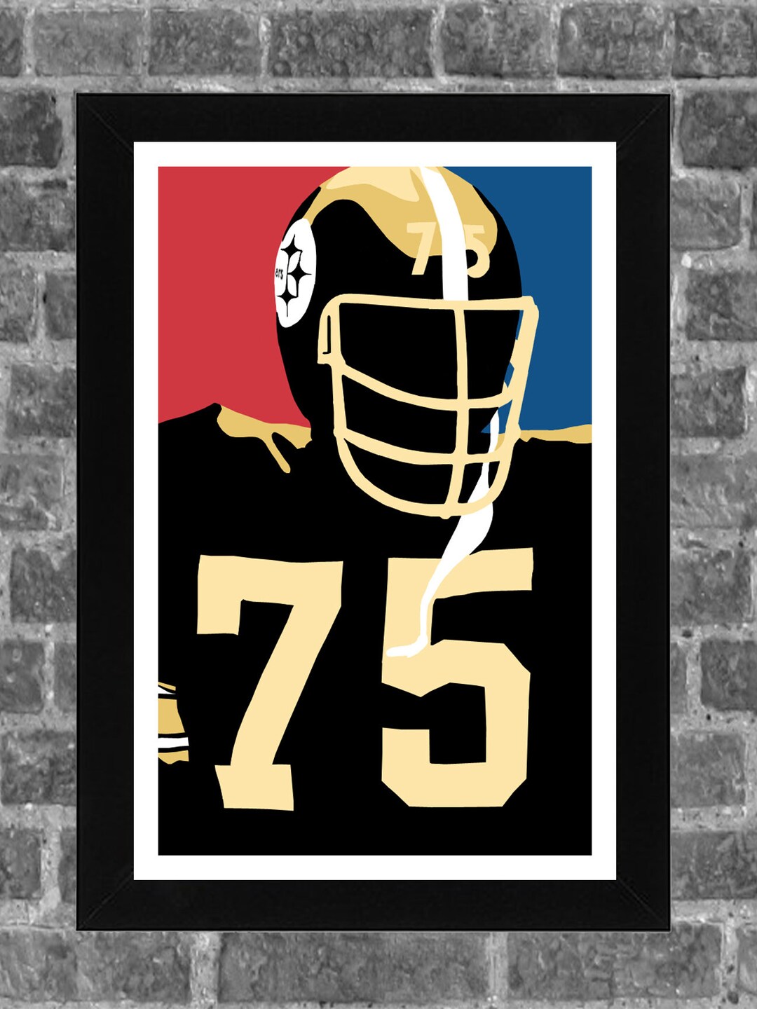 Pittsburgh Joe Greene Sports Print Art 11x17 - Etsy