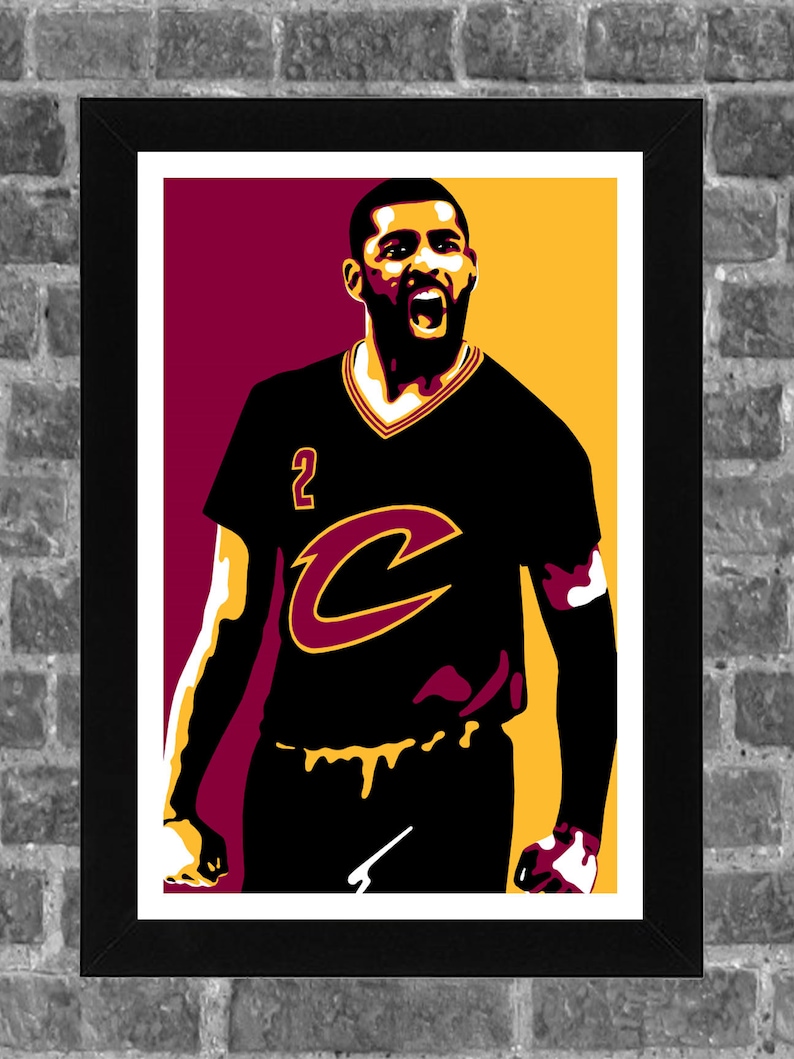 Cleveland Cavaliers Kyrie Irving Portrait Sports Print Art | Etsy
