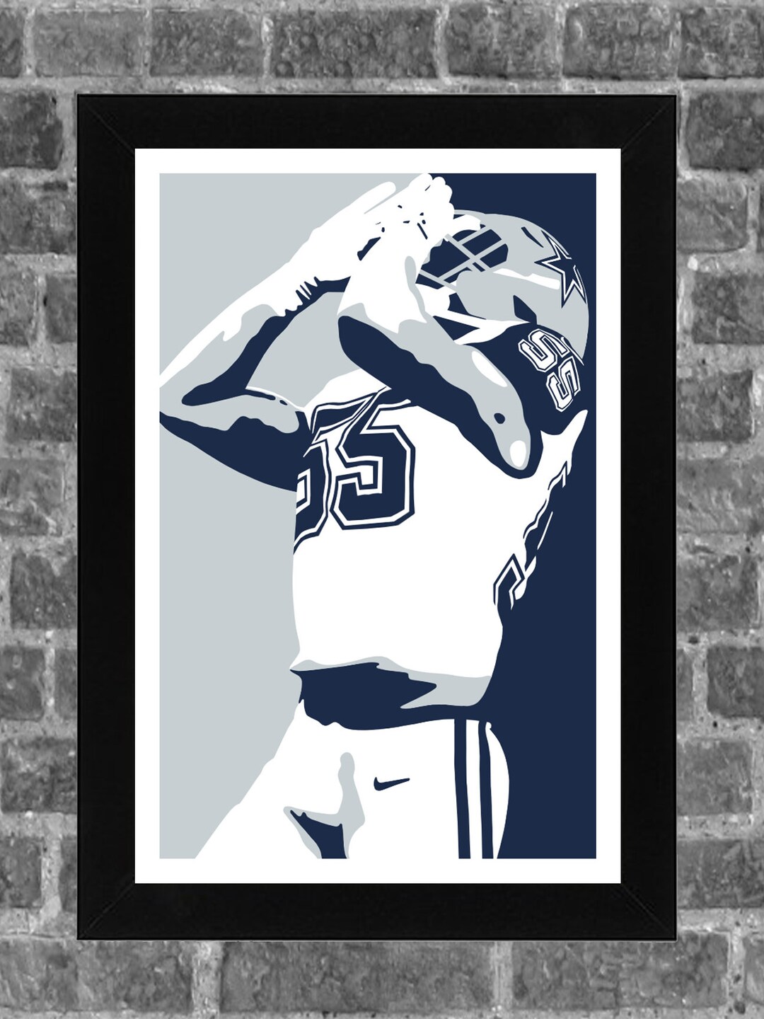 Dallas Texas Leighton Vander Esch Portrait Sports Print Art 11x17 - Etsy