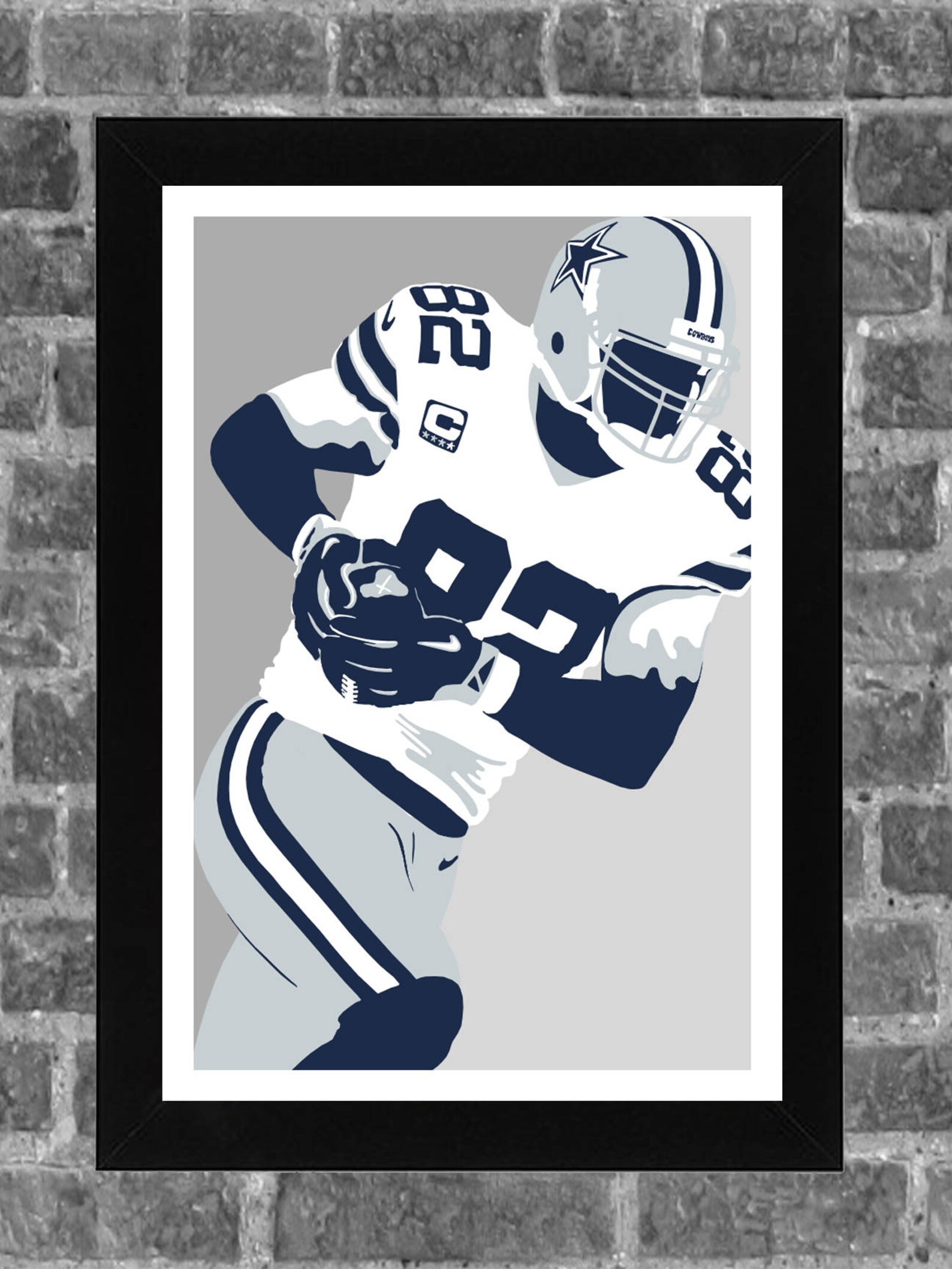 Dallas Jason Witten Portrait Sports Print Art 11x17 - Etsy