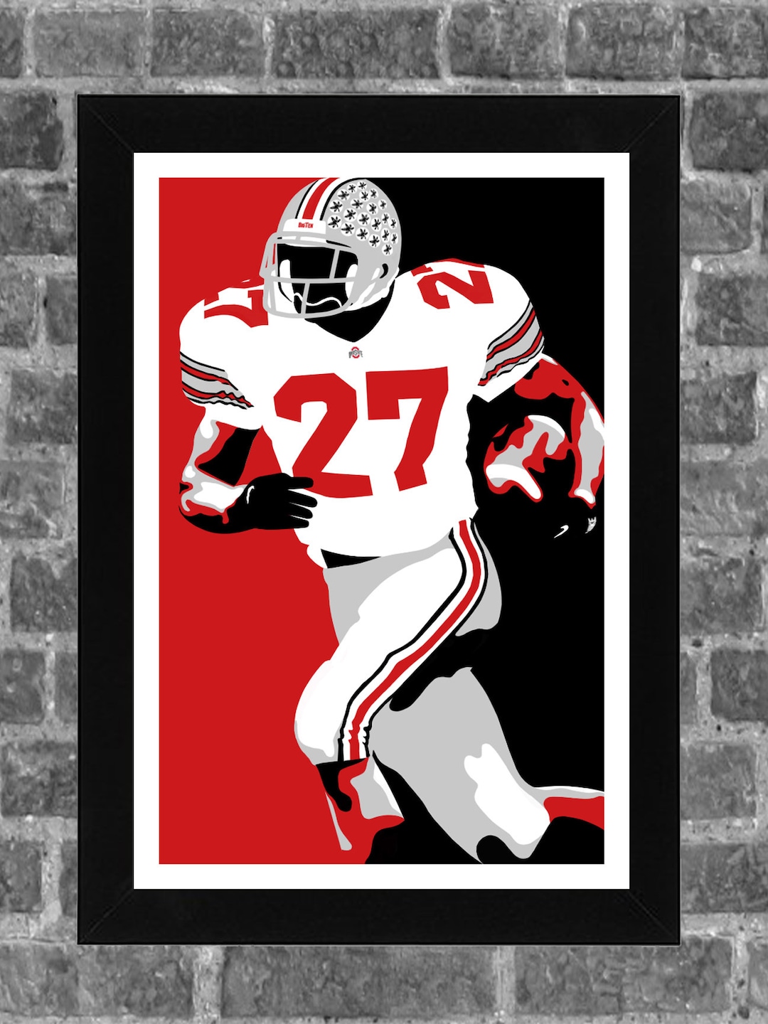 Ohio State Buckeyes Eddie George Portrait Sports Poster Print Art 11x17 ...