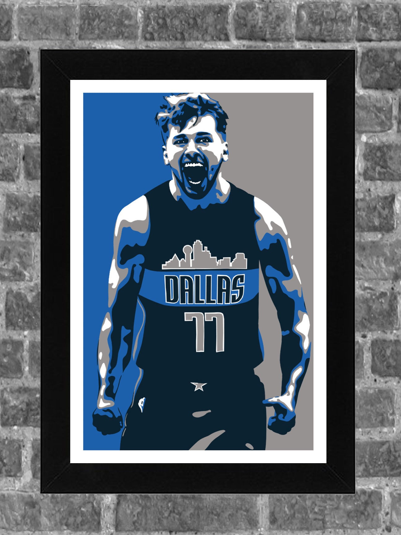 Dallas Mavericks Luka Doncic Portrait Sports Print Art 11x17 | Etsy