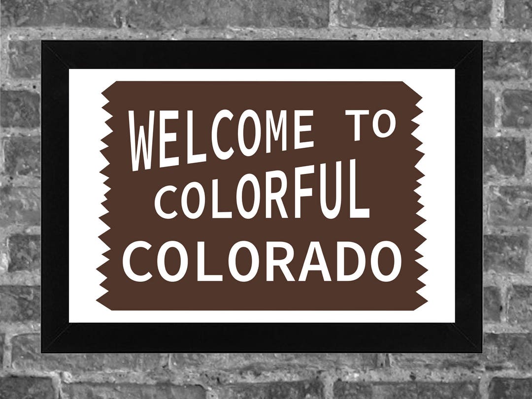 Welcome to Colorful Colorado State Poster Print Art 11x17 - Etsy