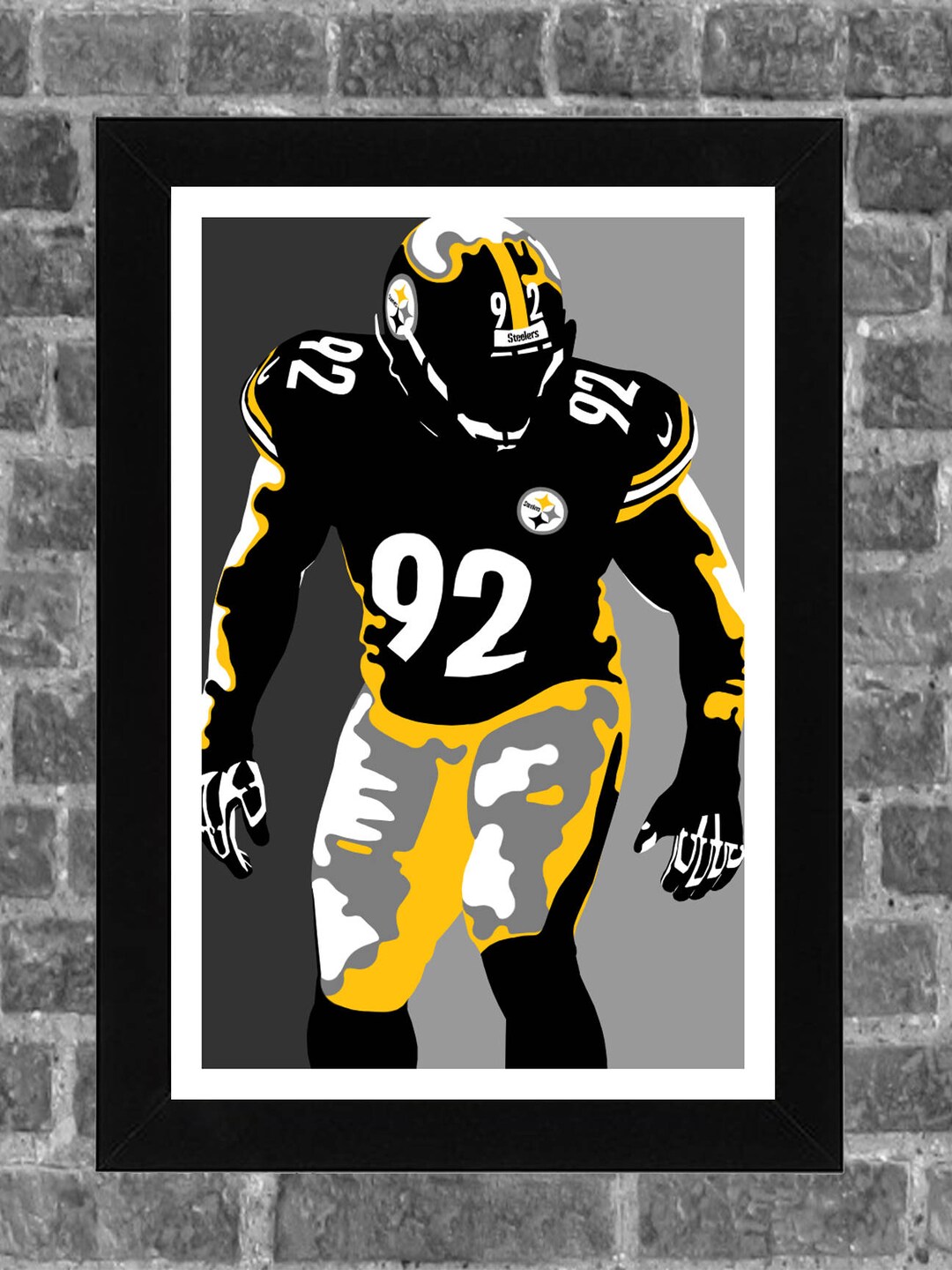 Pittsburgh James Harrison Sports Print Art 11x17 - Etsy