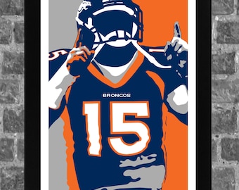 Florida Gators Tim Tebow Portrait Sports Print Art 11x17 | Etsy