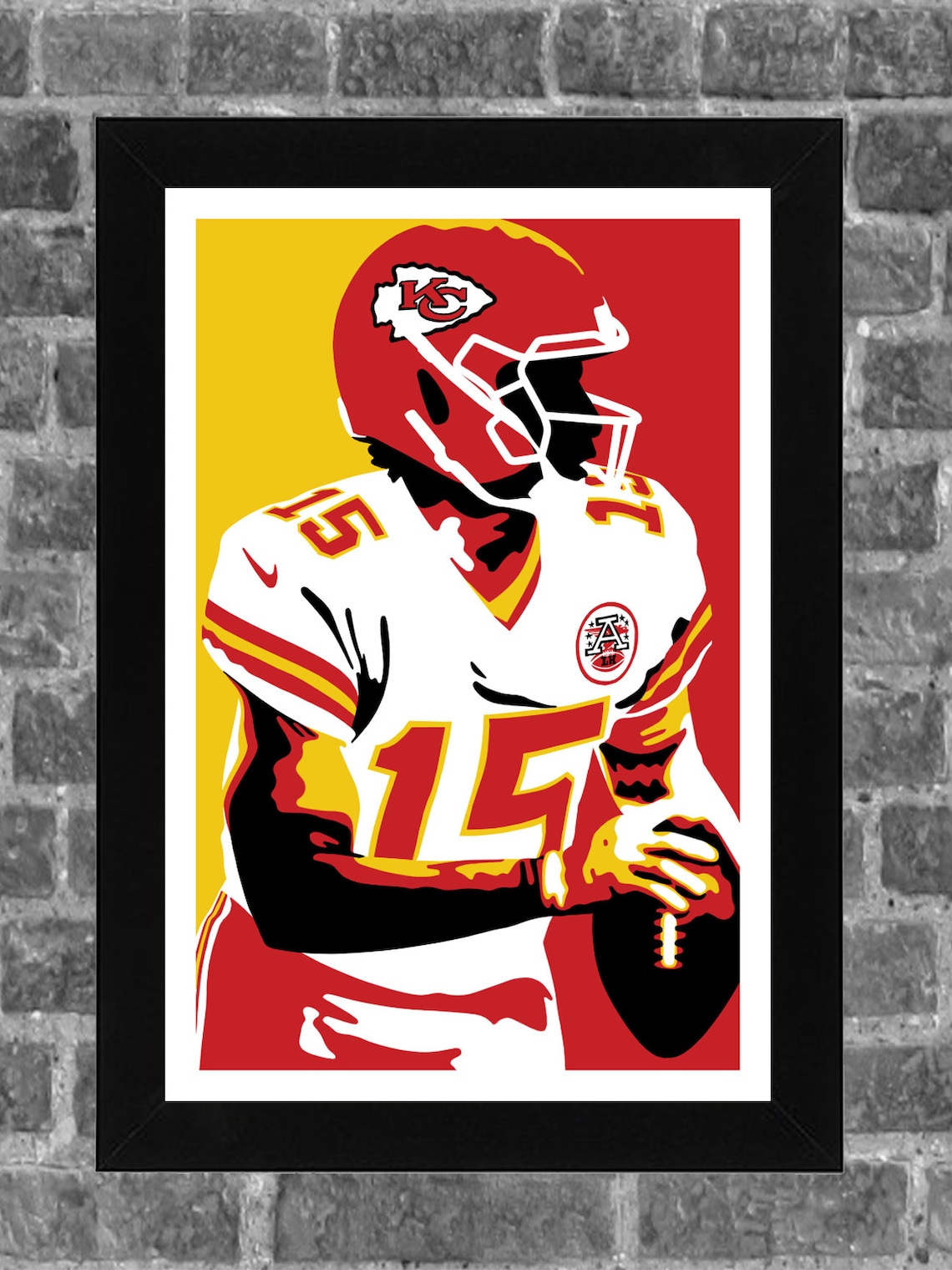 Kansas City Chiefs Patrick Mahomes Portrait Sports 11x17 | Etsy
