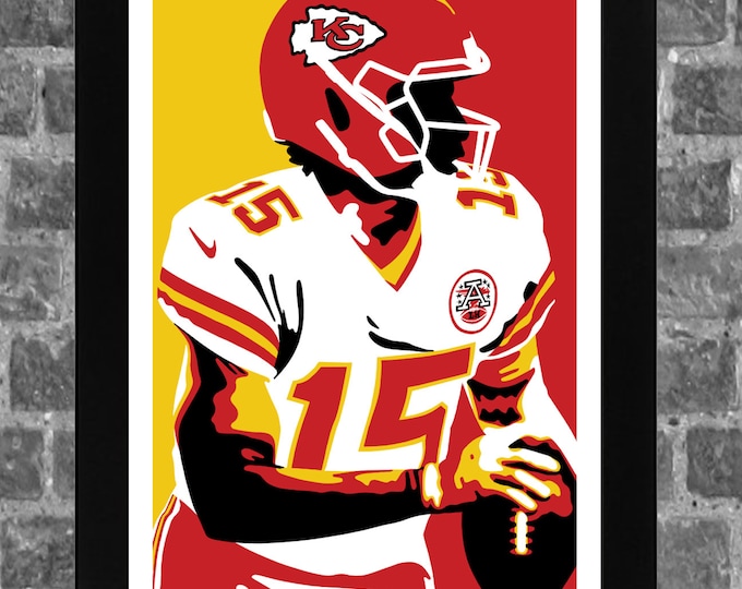 Kansas City Chiefs Patrick Mahomes Portrait Sports 11x17 - Etsy