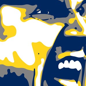 Michigan Wolverines Jim Harbaugh Portrait Sports Print Art 11x17 Inches ...