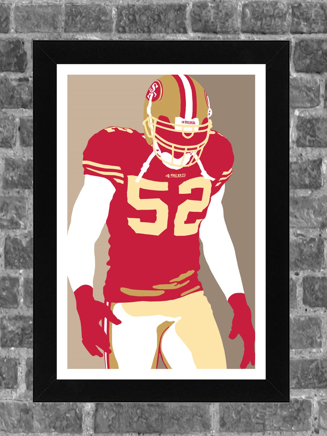 San Francisco Patrick Willis Portrait Sports Print Art 11x17 - Etsy