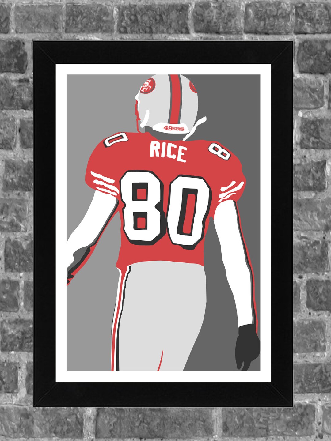 San Francisco Jerry Rice Sports Print Art 11x17 - Etsy