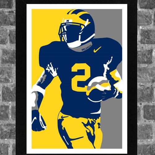 Michigan Wolverines Jim Harbaugh Portrait Sports Print Art - Etsy