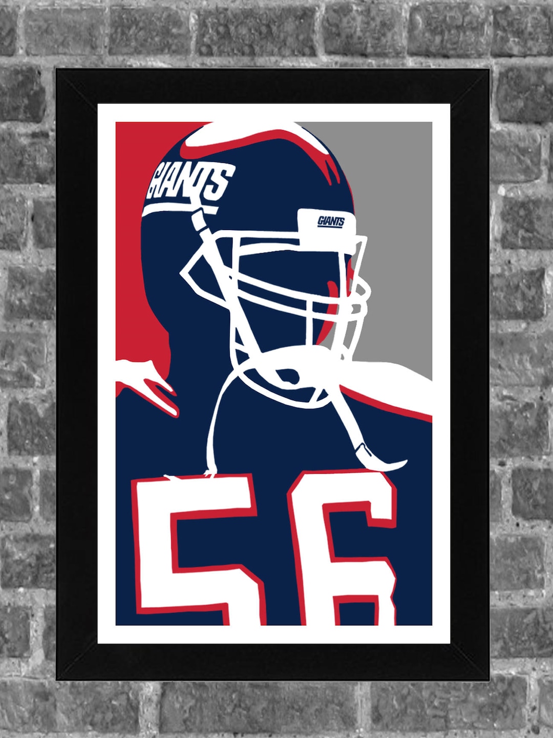 New York Lawrence Taylor Portrait Sports Print Art 11x17 - Etsy