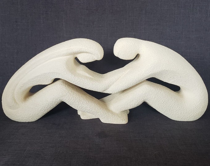 Haeger Man and Woman Textured Pottery Statue, Haeger Statues, Haeger ...