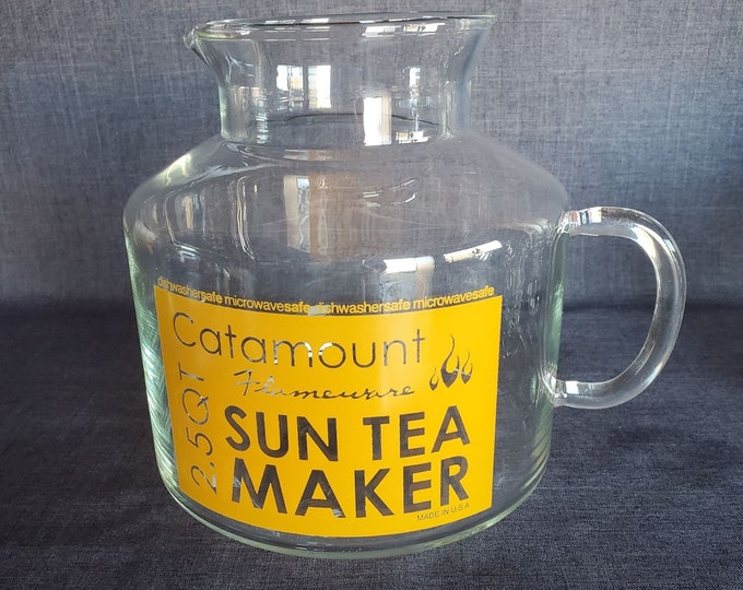 Vintage Catamount Flameware Sun Tea Maker, 2.5 Qt. Glass Sun Tea ...