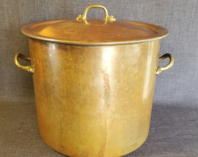 Vintage Coprol Copper Stock Pot, 7 Quart, Made in Portugal, Large ...