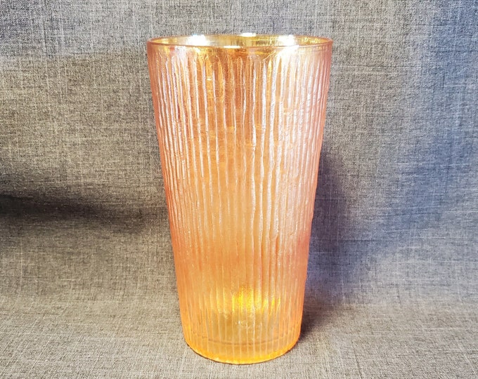 Jeannette Glass Tumbler Tree Bark Variant, Carnival Glass Tree Bark ...