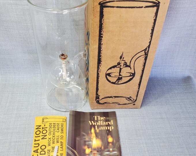 Vintage Wolfard Handblown Glass Oil Lamp, 8 3/4 In. Wolfard Oil Lamp in ...