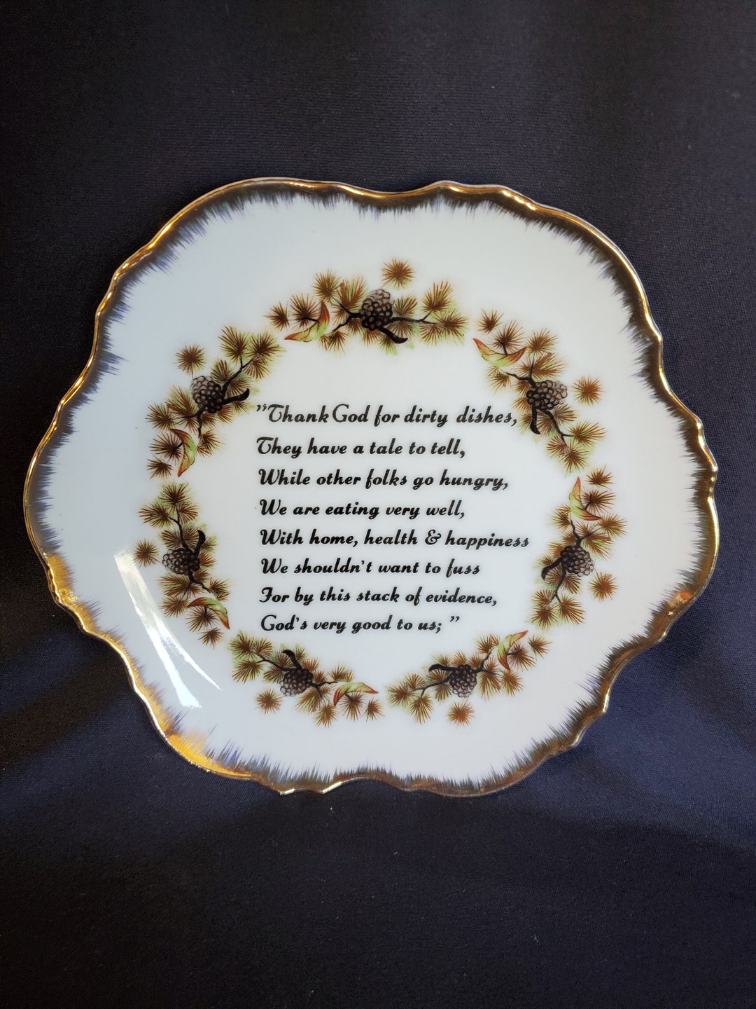 Vintage Porcelain prayer Plate, Vintage Porcelain Collectible Plates ...