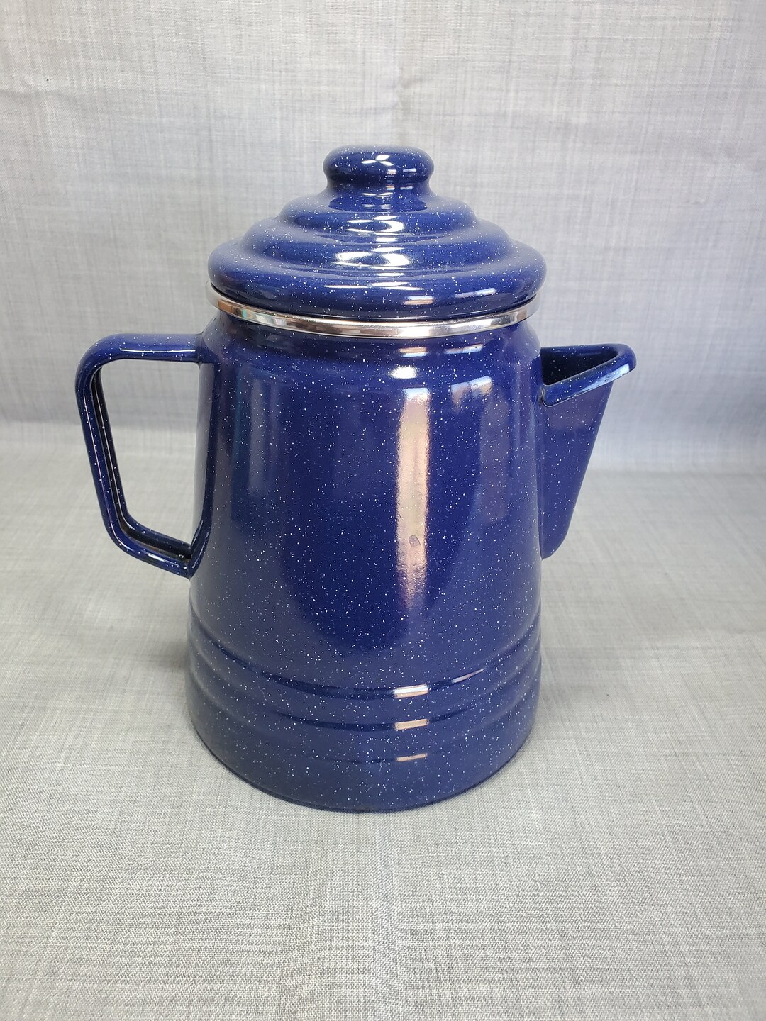 Cobalt Enamelware Coffee Pot, Cobalt Blue Enamelware Coffee, Blue ...