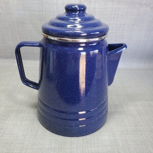 Cobalt Enamelware Coffee Pot, Cobalt Blue Enamelware Coffee, Blue ...