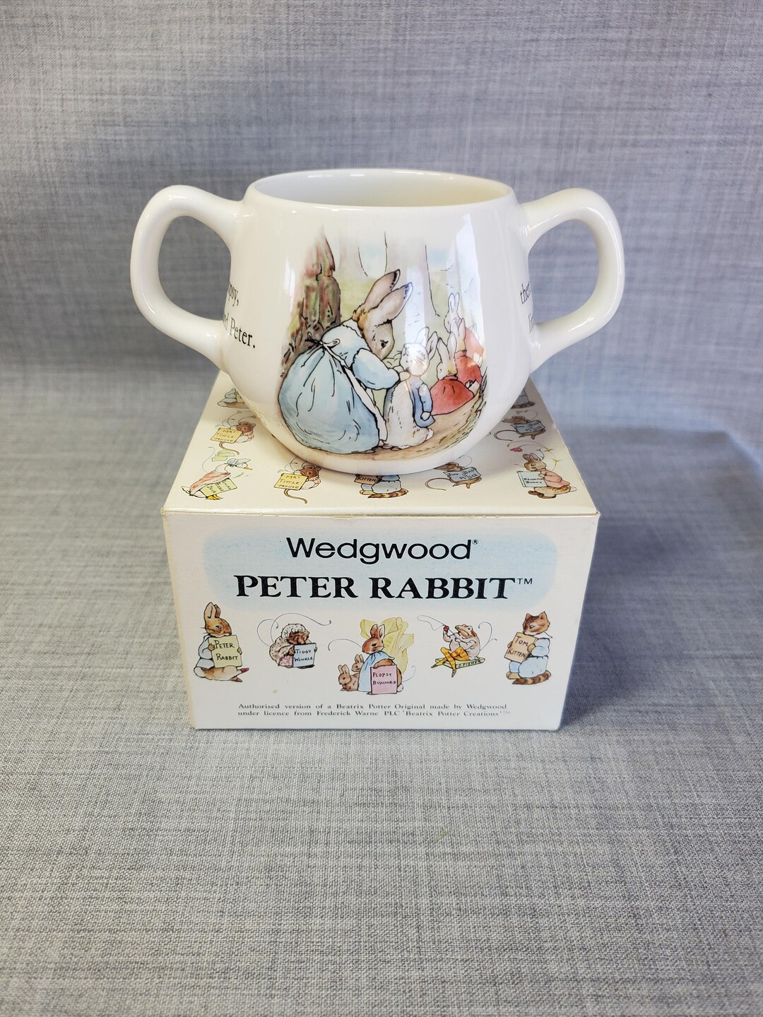 Peter Rabbit 2 Handled Mug by Wedgwood, Vintage Wedgewood 2 Handled Mug ...