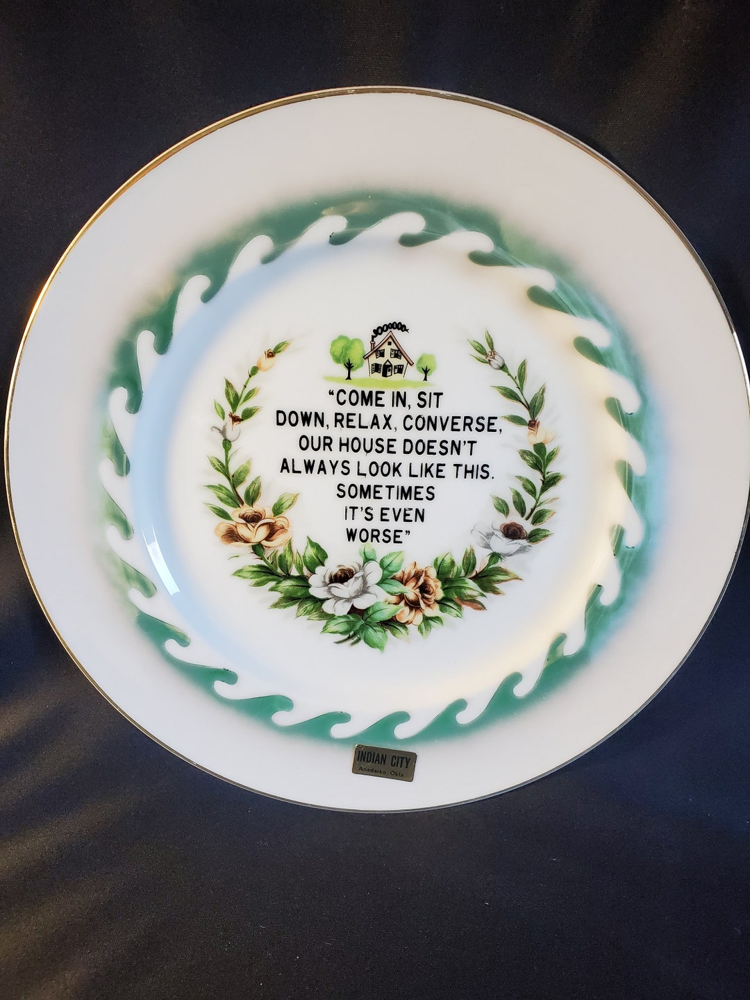 Vintage Porcelain apology Humorous Plate, Vintage Porcelain Collectible ...