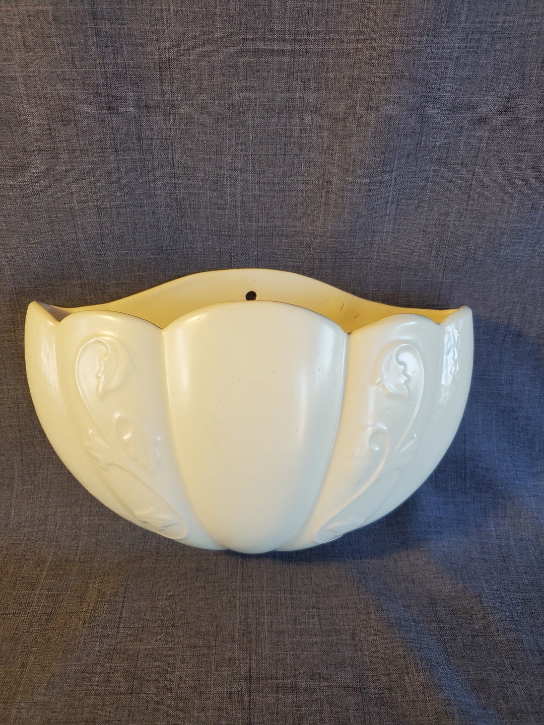 Vintage Arthur Wood Ceramic Wall Pocket Vintage Cream White - Etsy