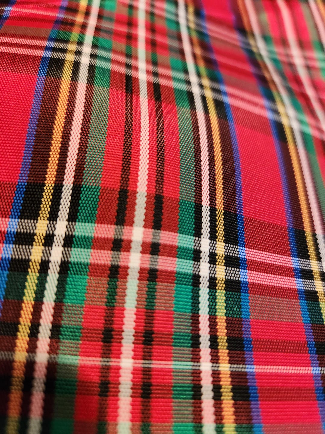 Vintage Christmas Plaid Taffeta Fabric, 52" X 4 Yds. Vintage Taffeta ...