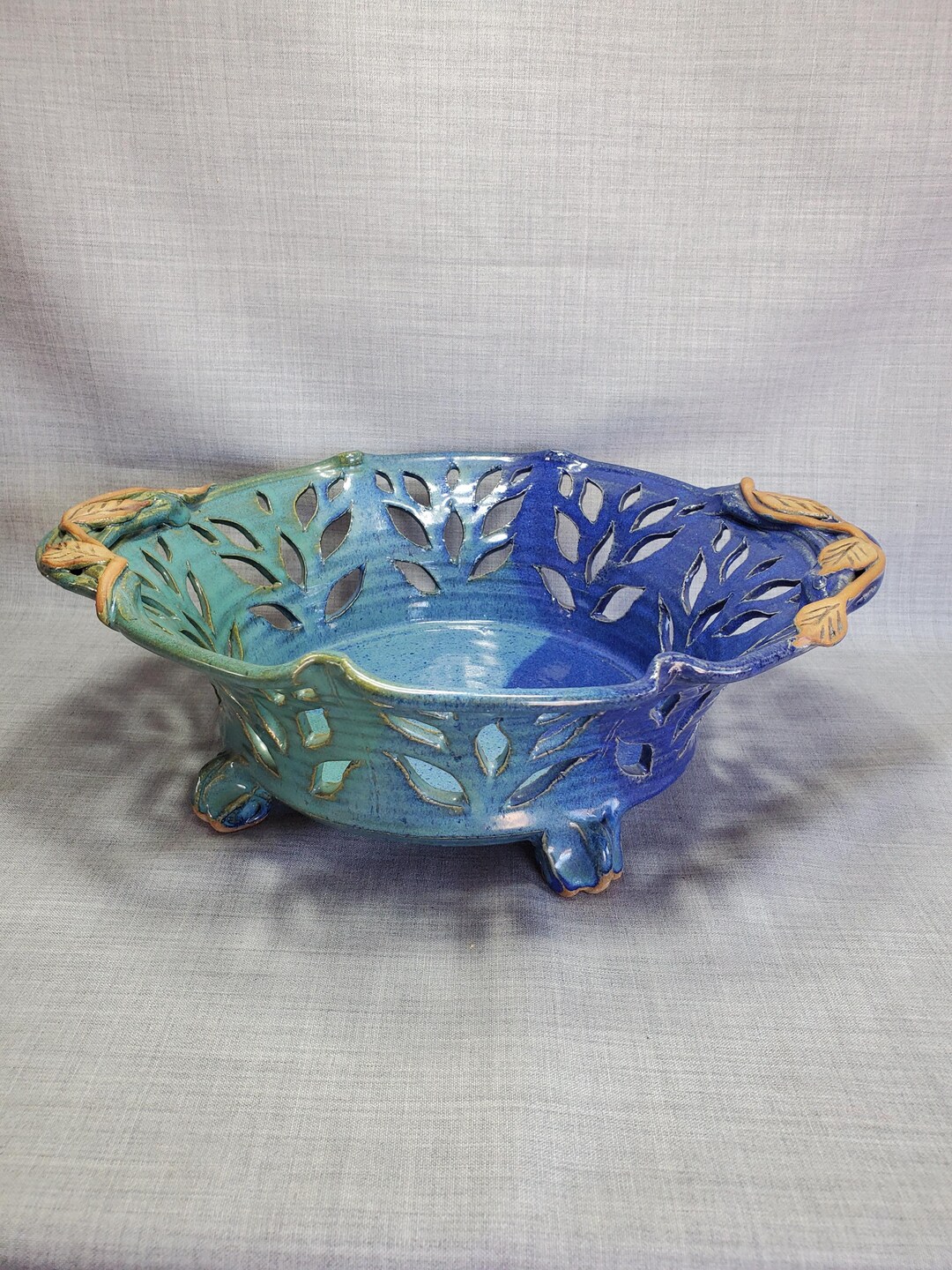 Large Pottery Fruit Bowl or Centerpiece Bowl, 4 1/2 × 11 3/4 In. - Etsy