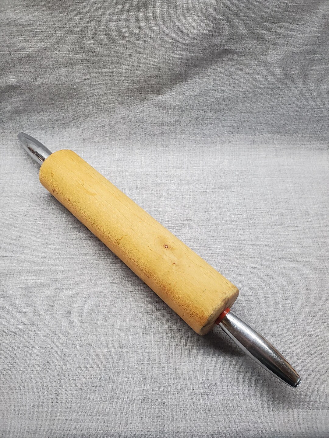 Vintage Rolling Pin With Chrome Handles, Nice Sturdy Rolling Pin, Metal ...
