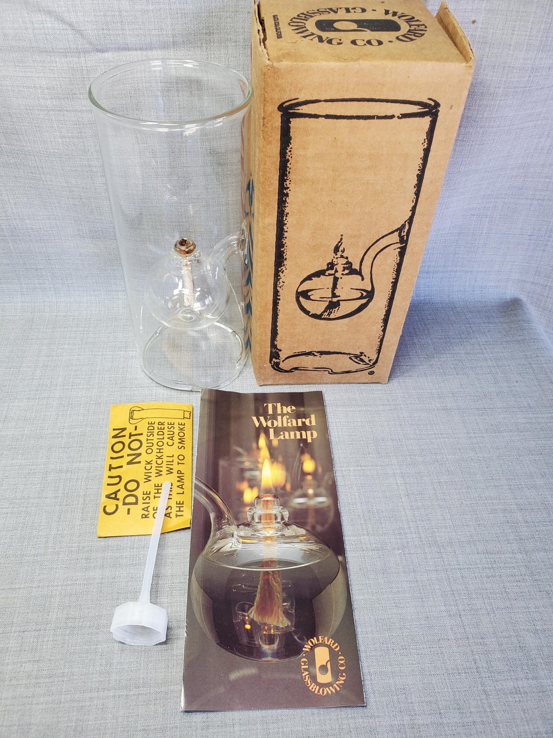 Vintage Wolfard Handblown Glass Oil Lamp, 8 3/4 In. Wolfard Oil Lamp in ...