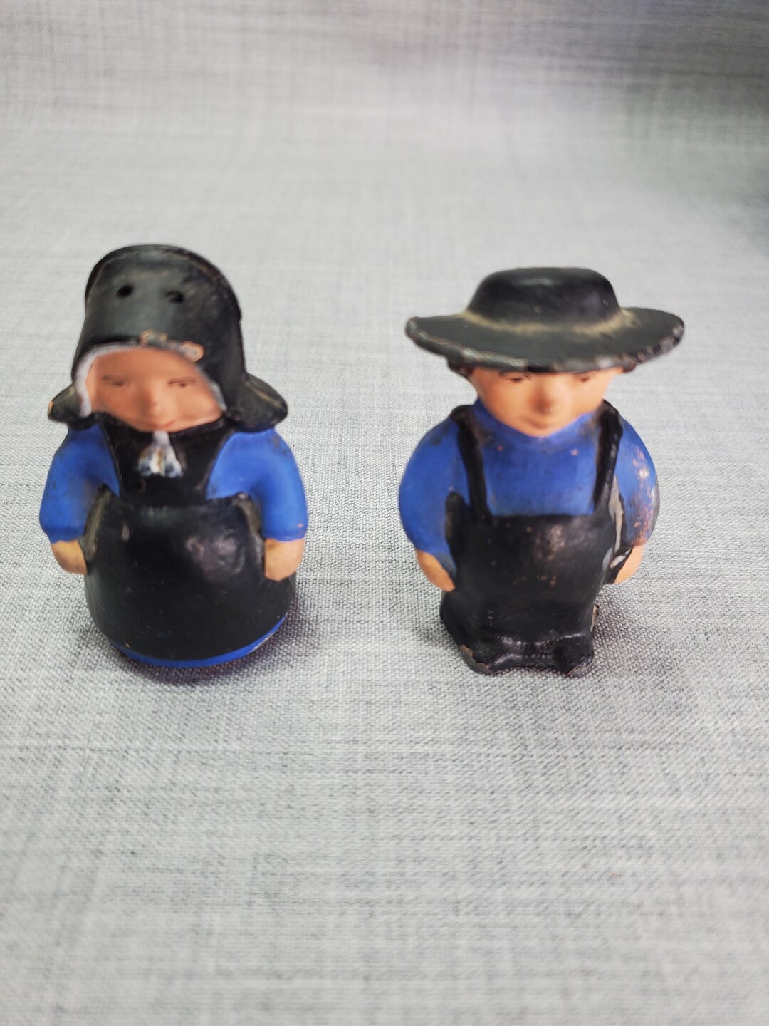 Vintage Set of Cast Iron Amish Salt & Pepper Shakers, Amish Salt and ...