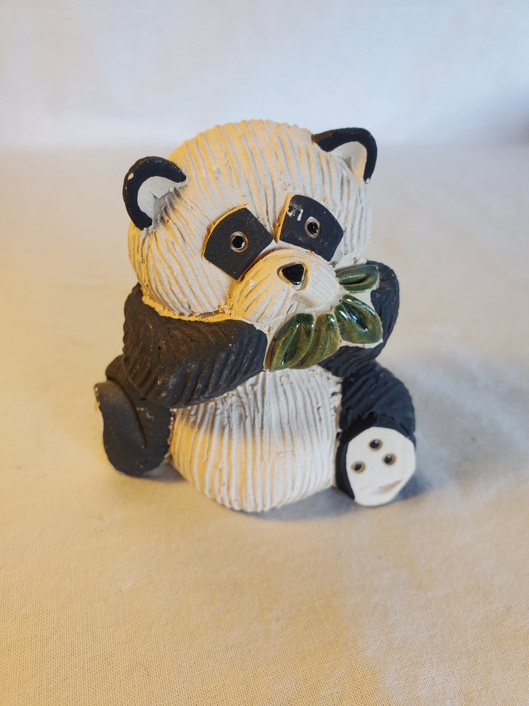 ARTESANIA RINCONADA Panda Bear Figurine, De Rosa; Animals, Earthenware ...