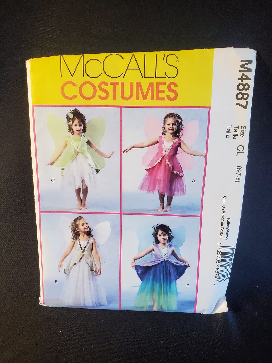 Girl's Fairies Costume Pattern, Mccall's Costume Pattern for Girls, Tinkerbell Fairy Costume ...