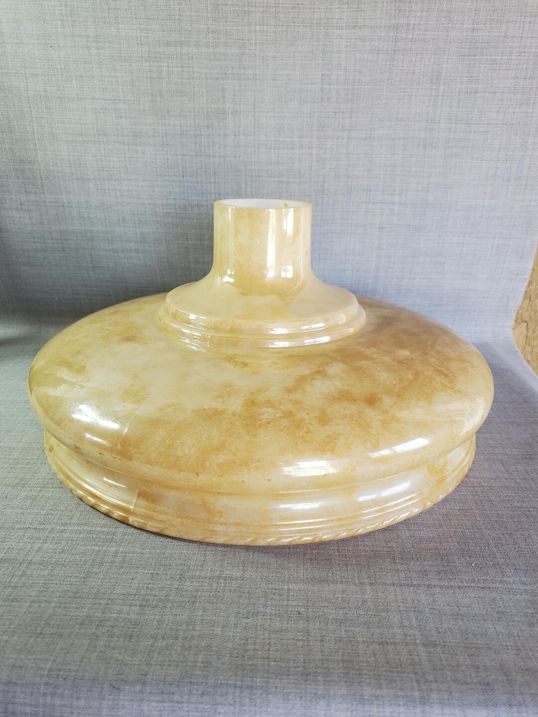 Large Vintage Glass Lamp Shade, Vintage Lighting, Vintage Light Globe ...