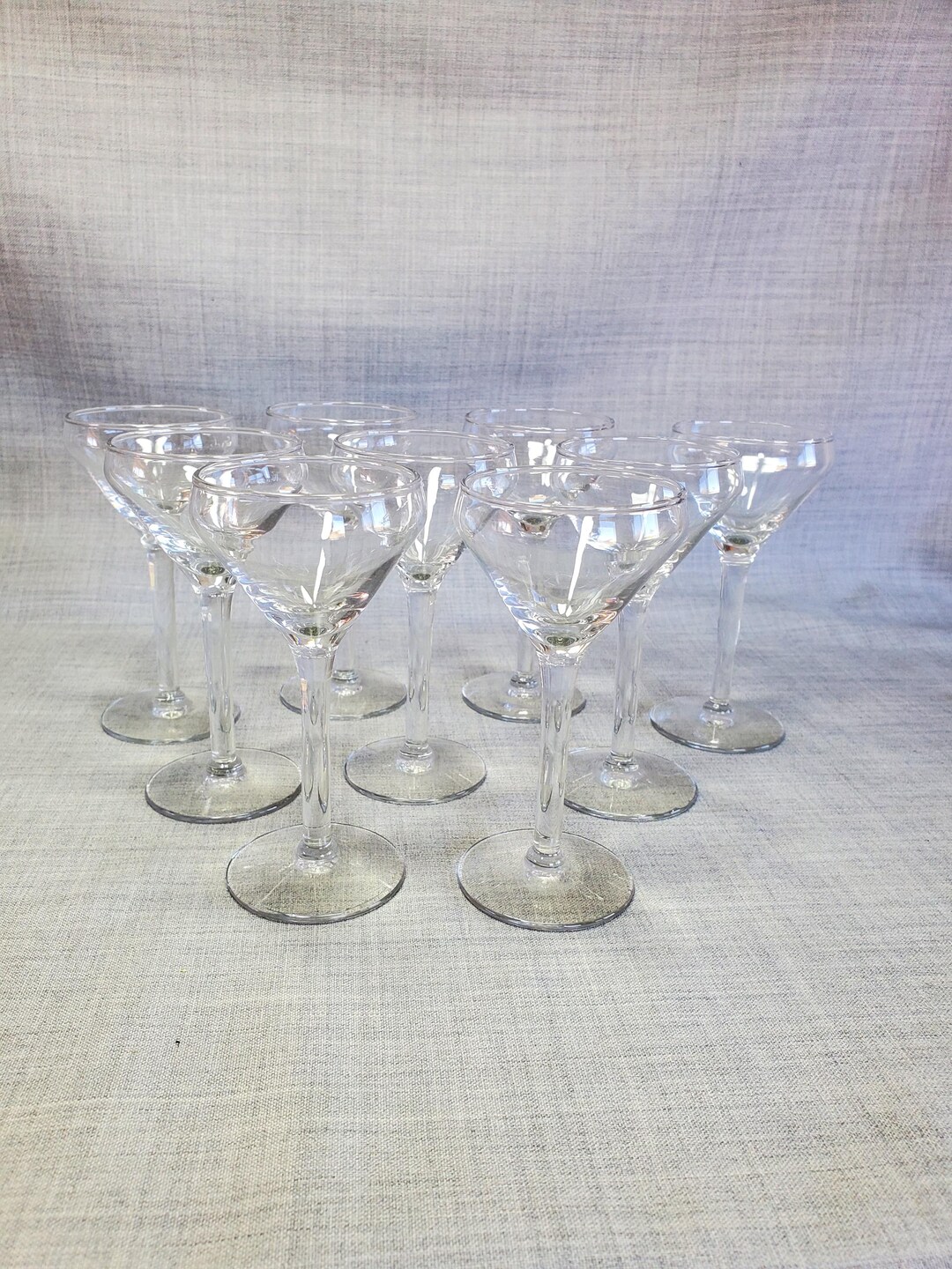 Set of 9 Small Cordial Glasses, Set of 9 Aperitif or Liqueur Glasses ...
