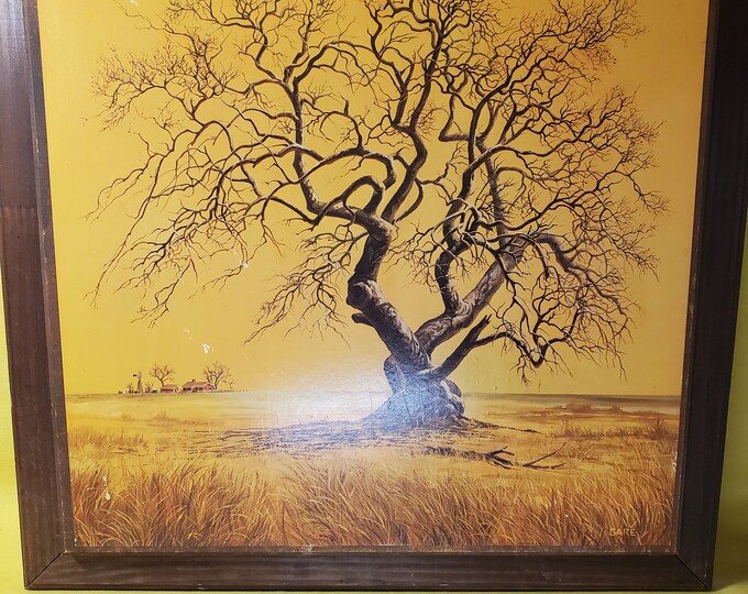 Vintage Margaret Gare Barks "tree of Life" Lithograph Print, Wood ...