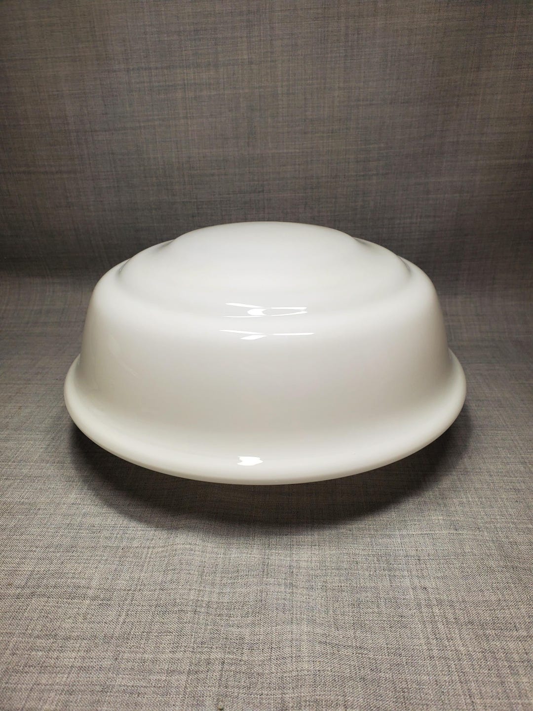Vintage White Glass Light Globe, 10 1/2 In. Diameter, Vintage Lighting ...