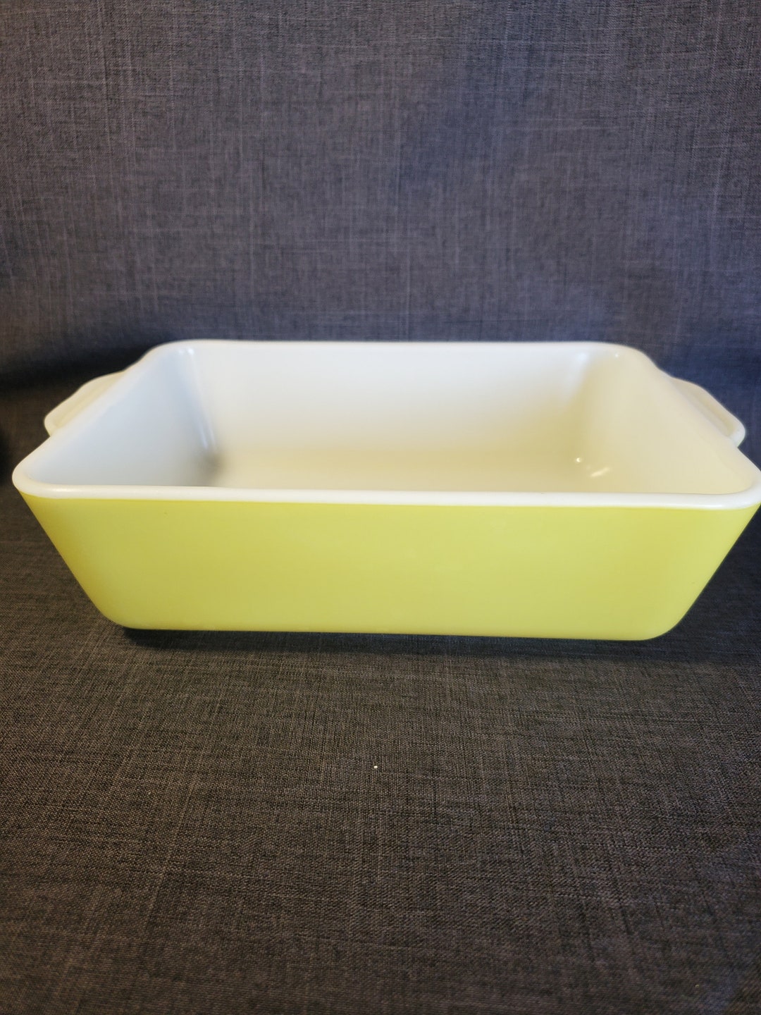 Vintage Yellow Pyrex Refrigerator Dish, 8 1/2 X 6 3/4 In. Rectangle ...