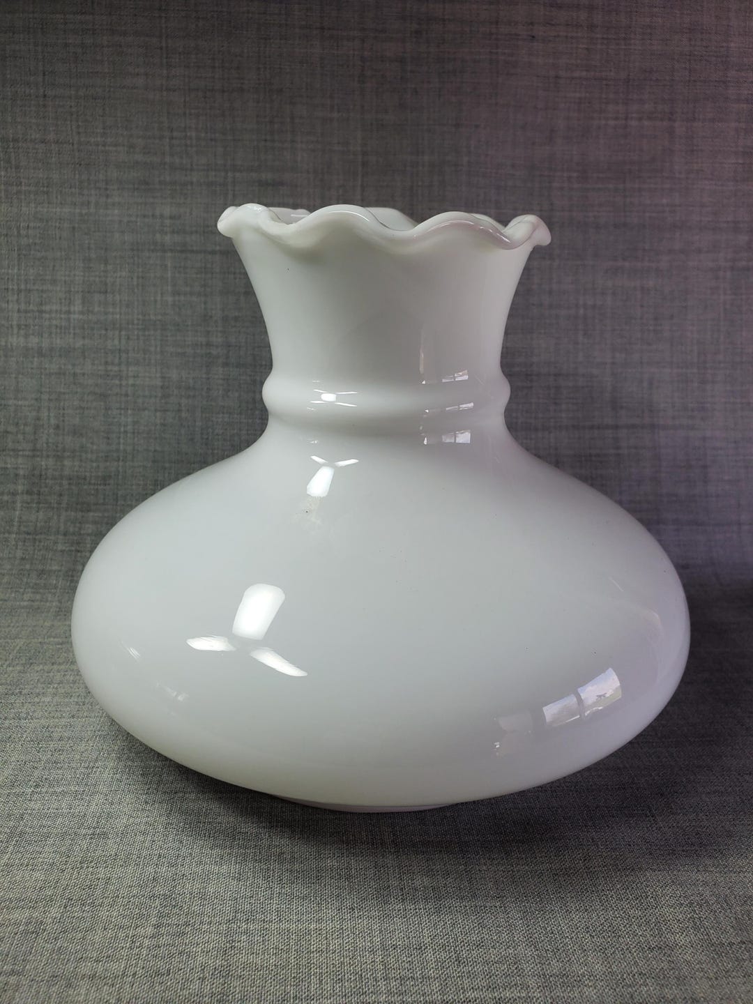 Vintage Glass Lamp Shade, White Glass Lamp Shade - Etsy