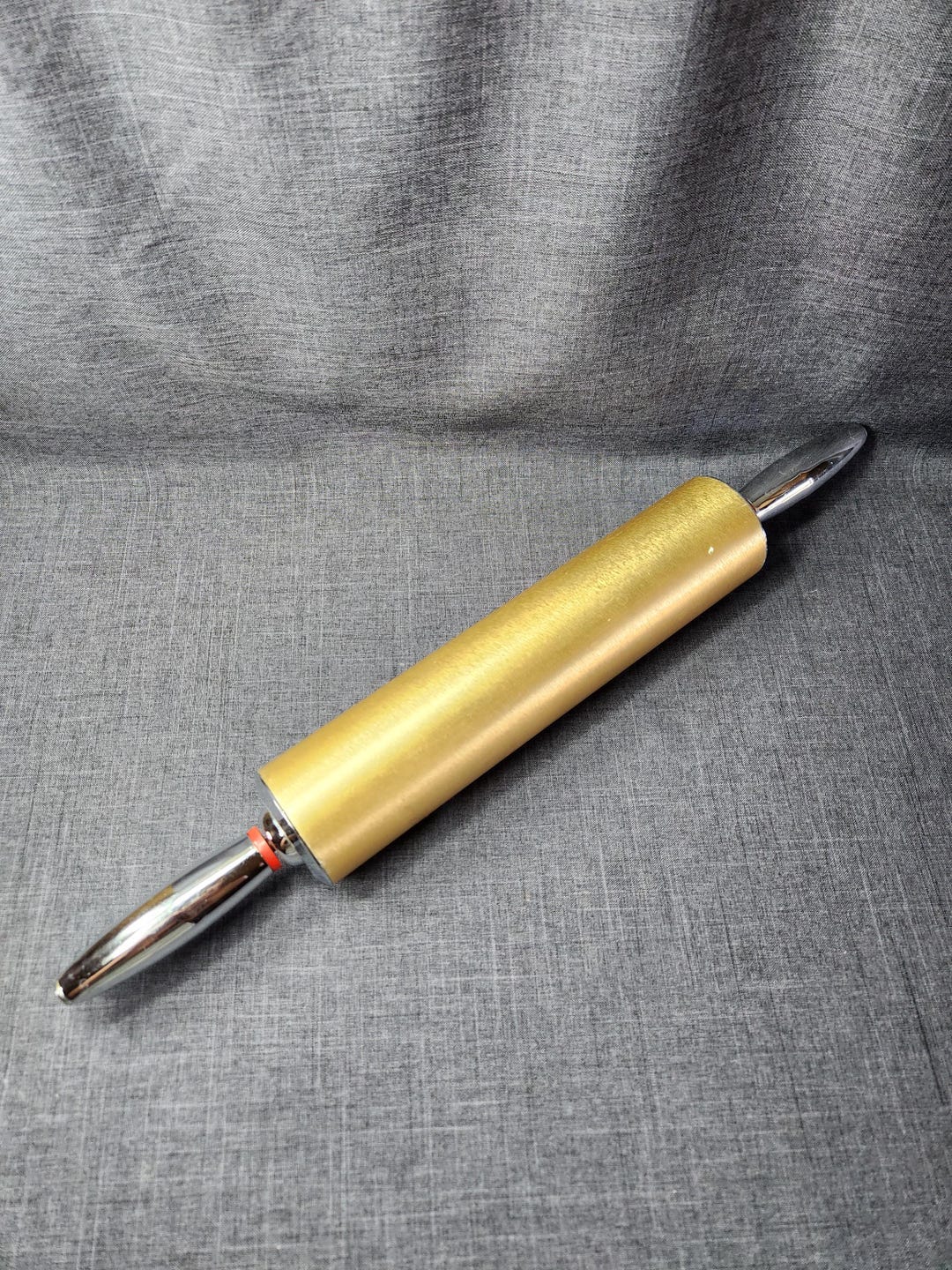 Vintage Metal Rolling Pin With Chrome Handles, Nice Sturdy Rolling Pin ...
