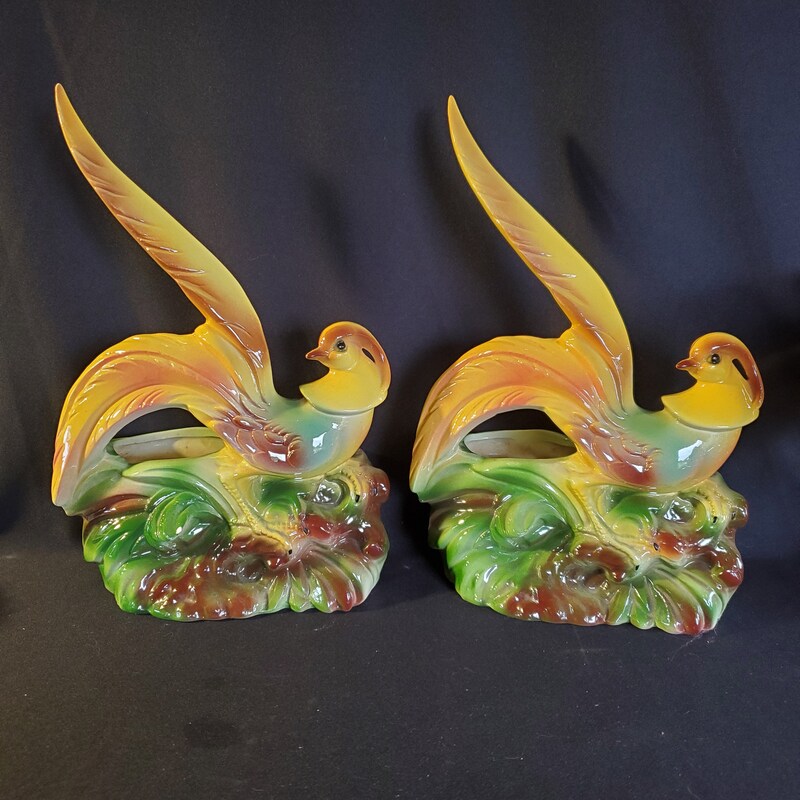 Pheasant Vase - Etsy