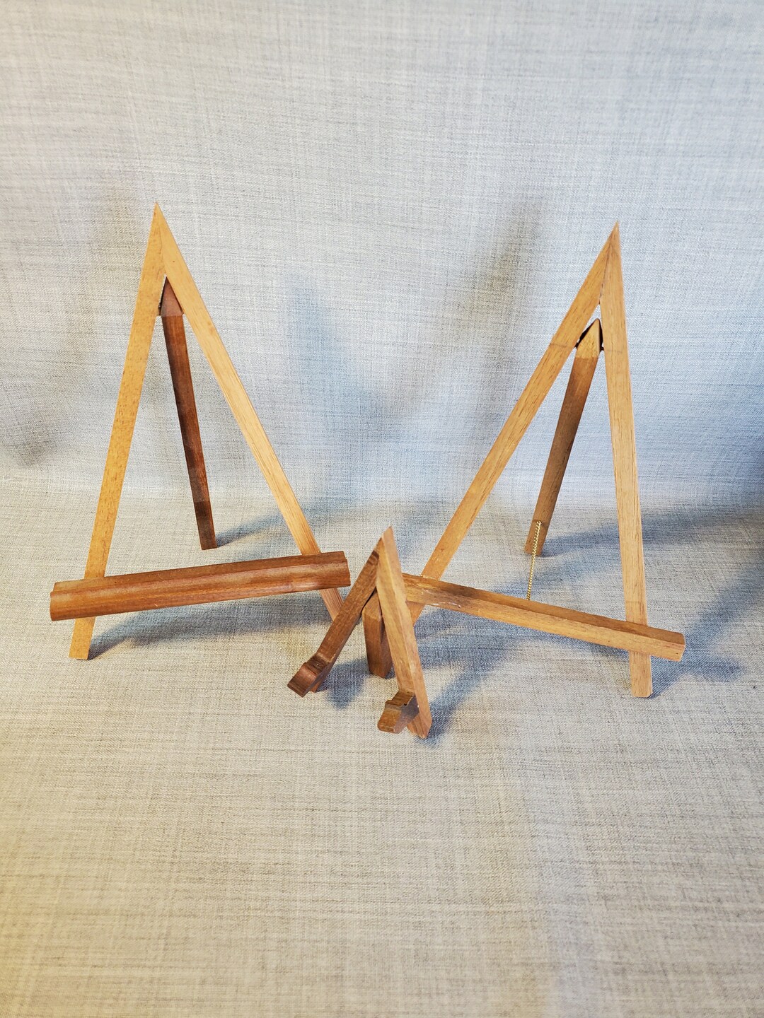 Set of 3 Wood Display Easels, Wood Photo Easel, Wood Display Stand ...