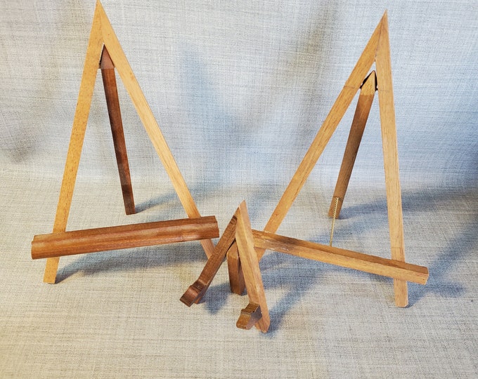 Set of 3 Wood Display Easels, Wood Photo Easel, Wood Display Stand ...
